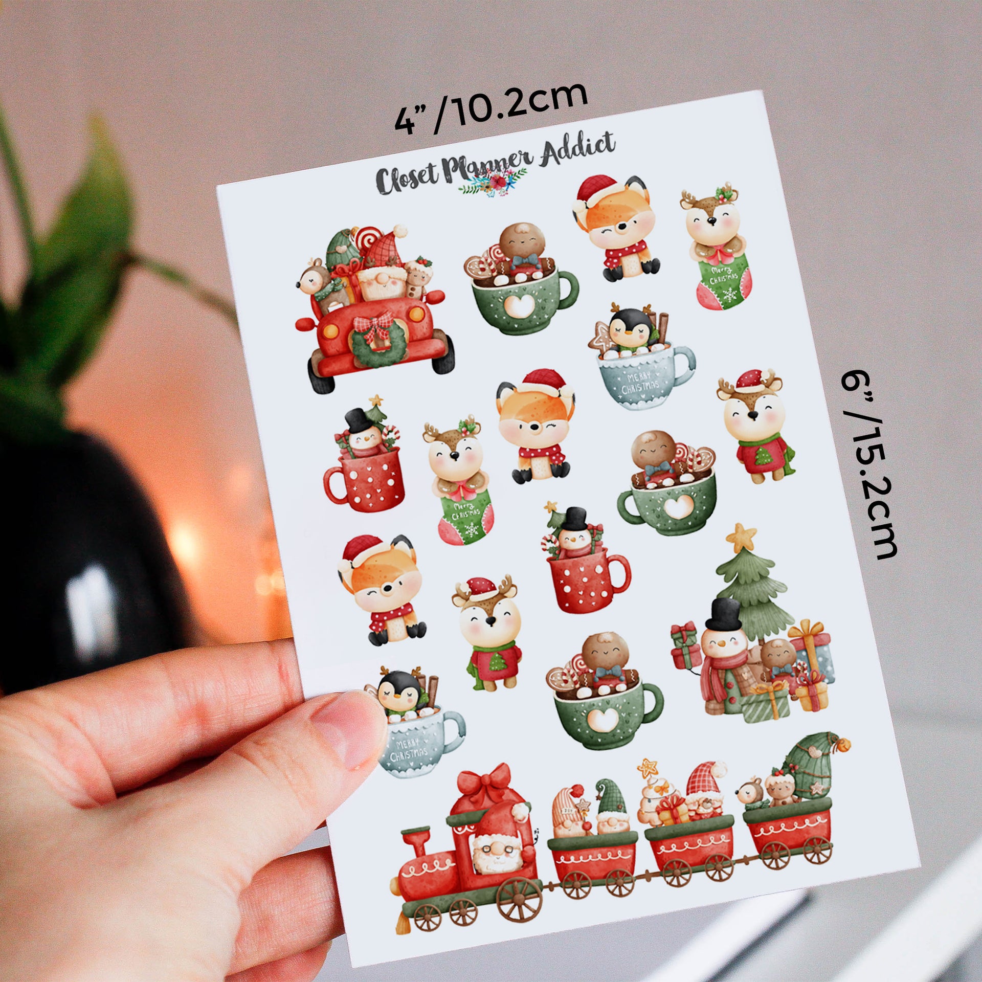 Cute Christmas Planner Stickers (S-654) – Closet Planner Addict