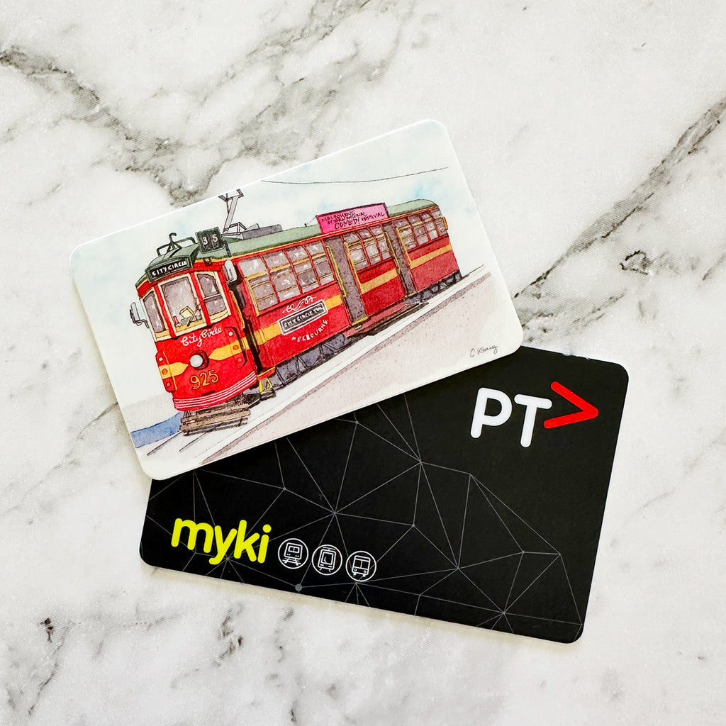 Travel Card Vinyl Stickers | Red Melbourne Tram Vinyl Stickers (VN-007 ...
