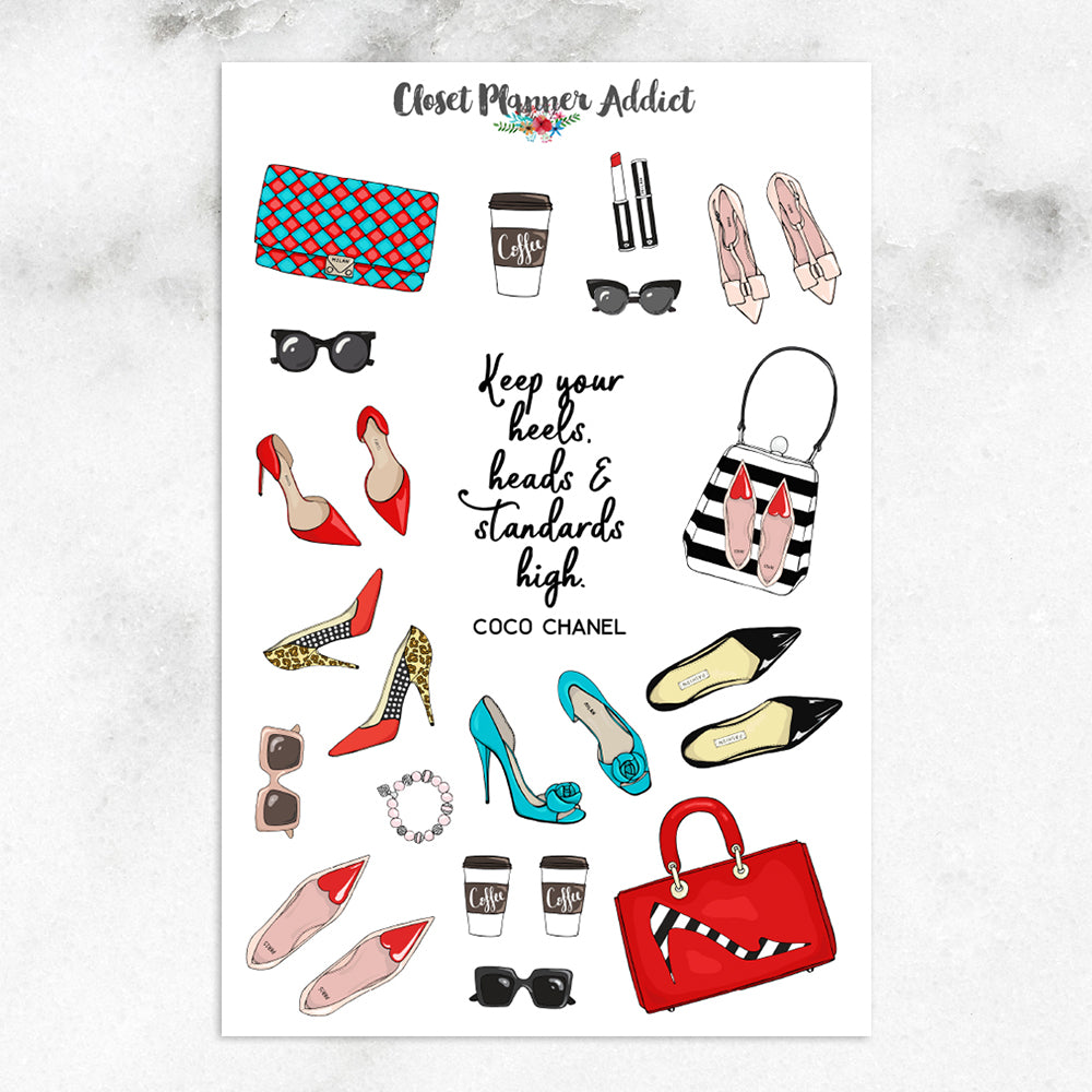 Fashionista Planner Stickers (S-301) – Closet Planner Addict
