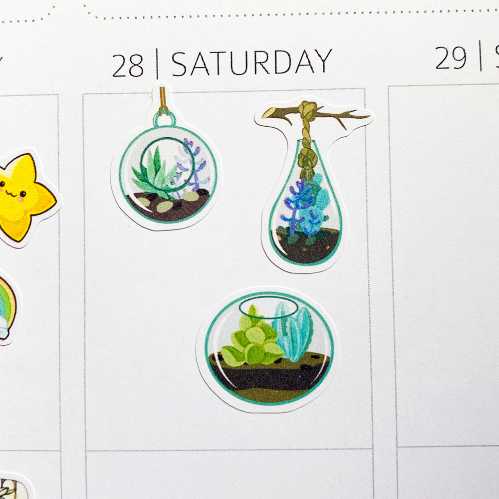 Cute Terrariums Planner Stickers (S-579) – Closet Planner Addict