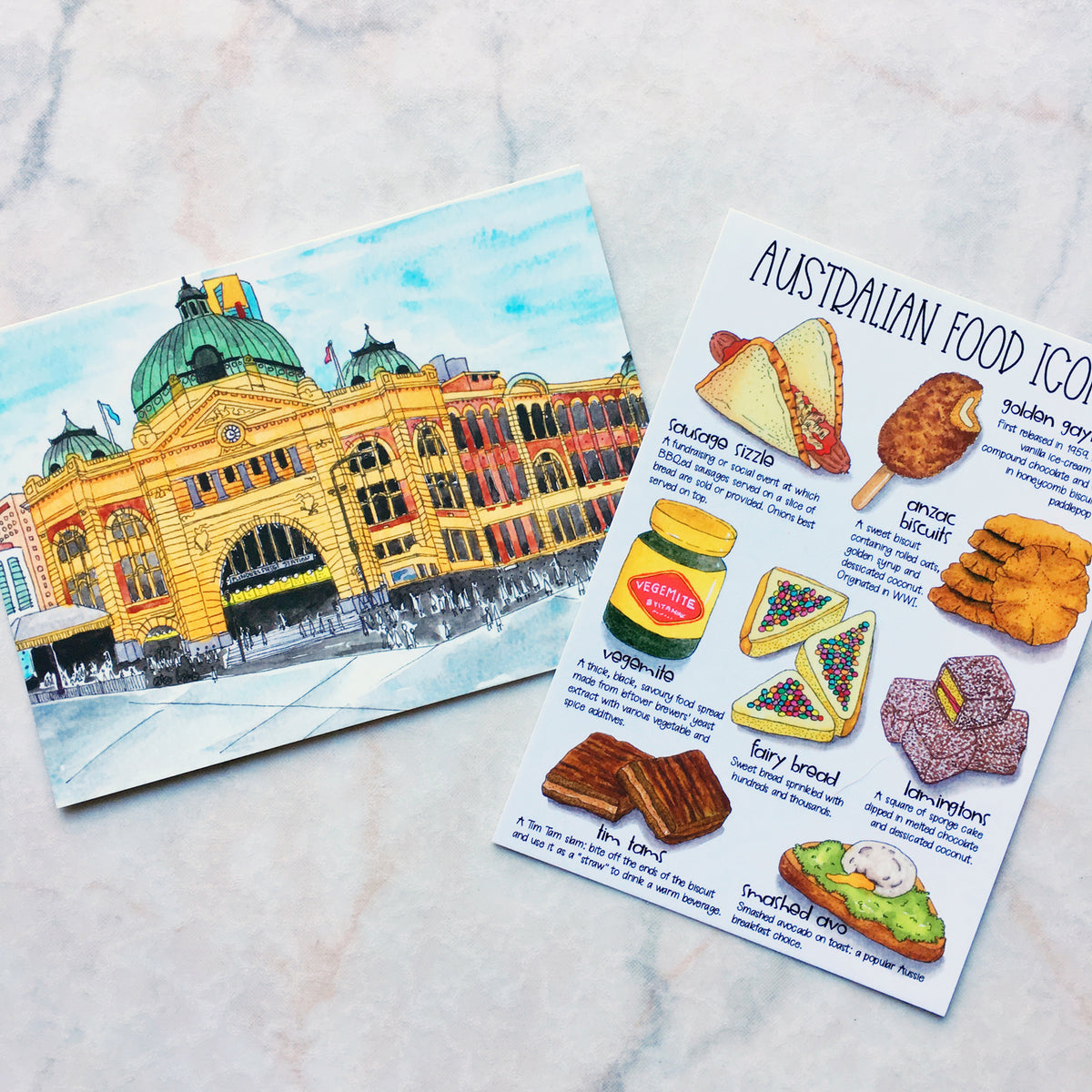Australian Food Icons Postcard (PC-002) – Closet Planner Addict