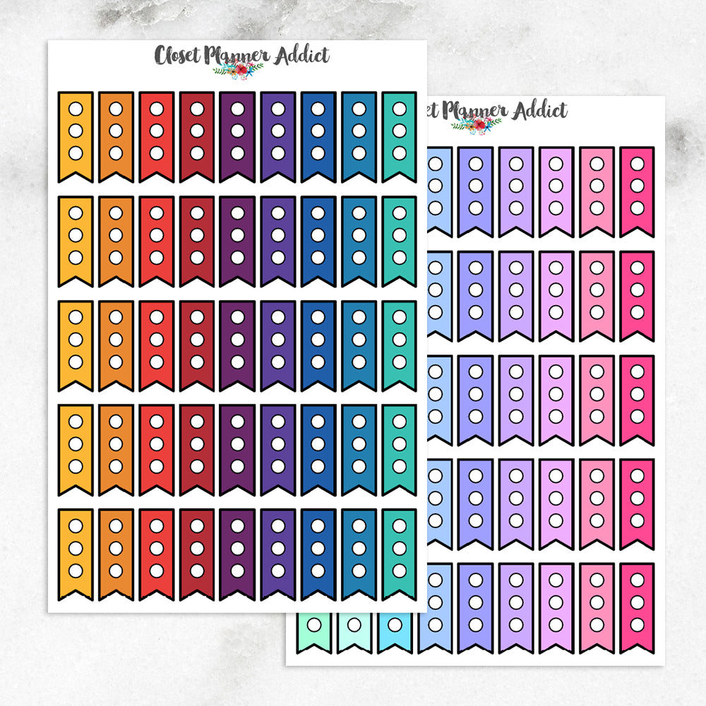 Mini Checklist and Page Flags Planner Stickers (FP-009) – Closet ...