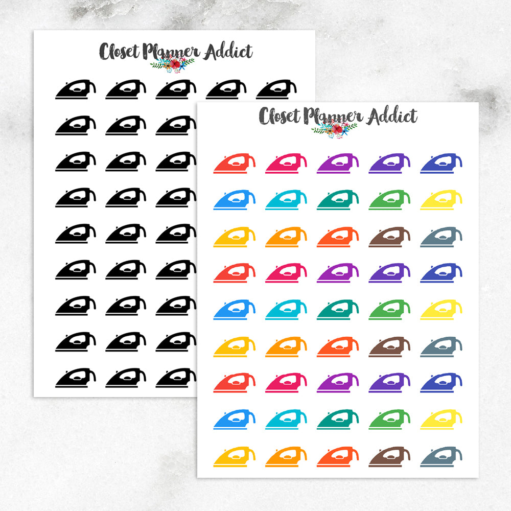 Ironing Planner Stickers (I-059) – Closet Planner Addict