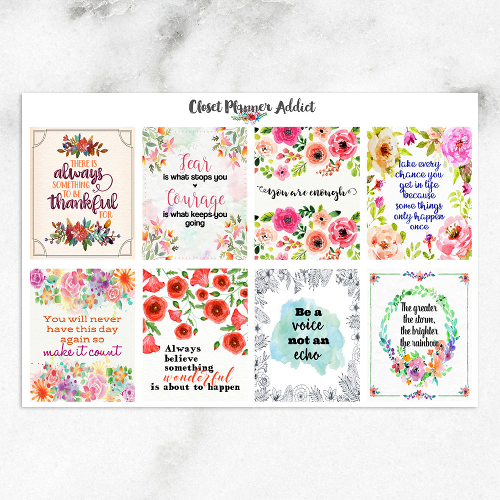 Motivational & Inspirational Quotes Planner Stickers (MS-014) – Closet ...