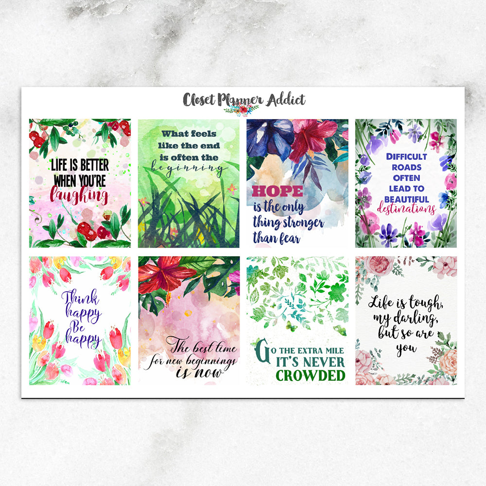 Motivational & Inspirational Quotes Planner Stickers (MS-017) – Closet ...
