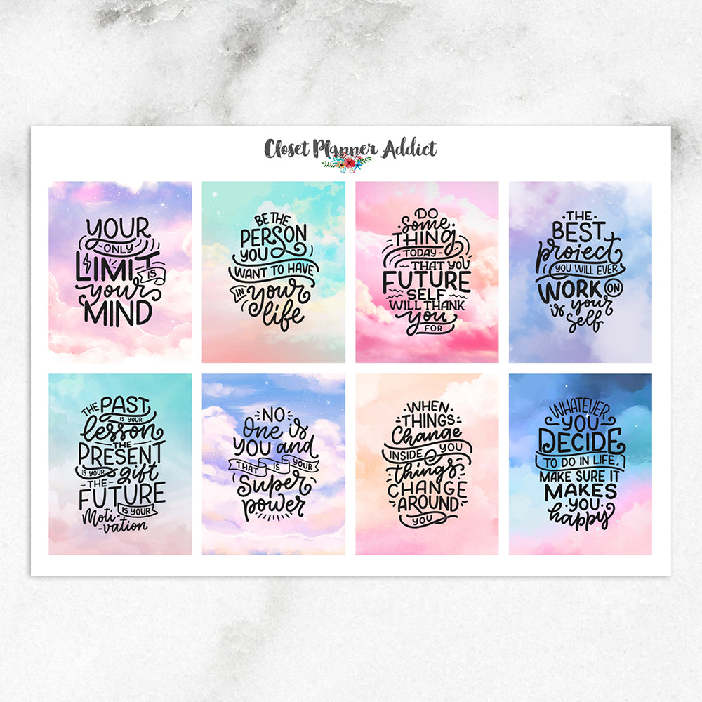 Motivational & Inspirational Quotes Planner Stickers (MS-039) – Closet ...