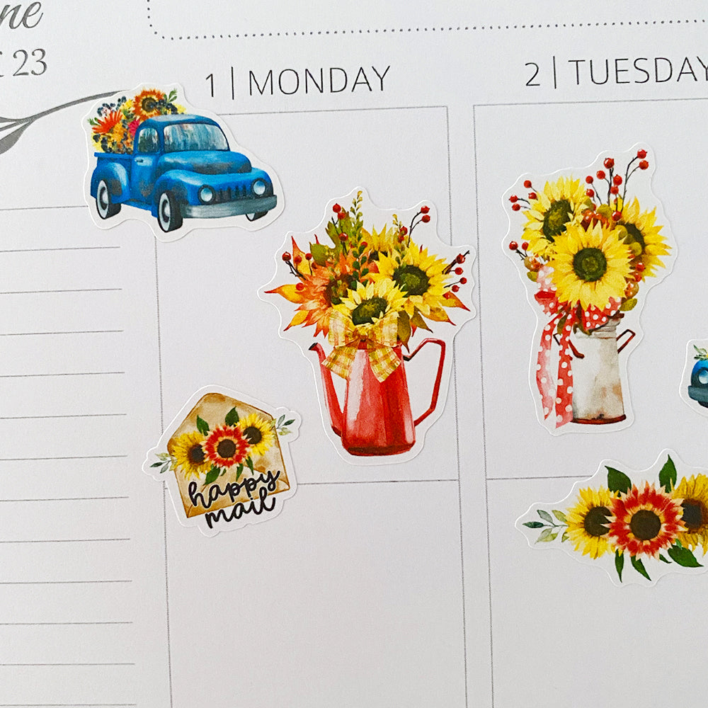 Bloom with Grace Sunflowers Planner Stickers (MGB-OCT21) – Closet ...